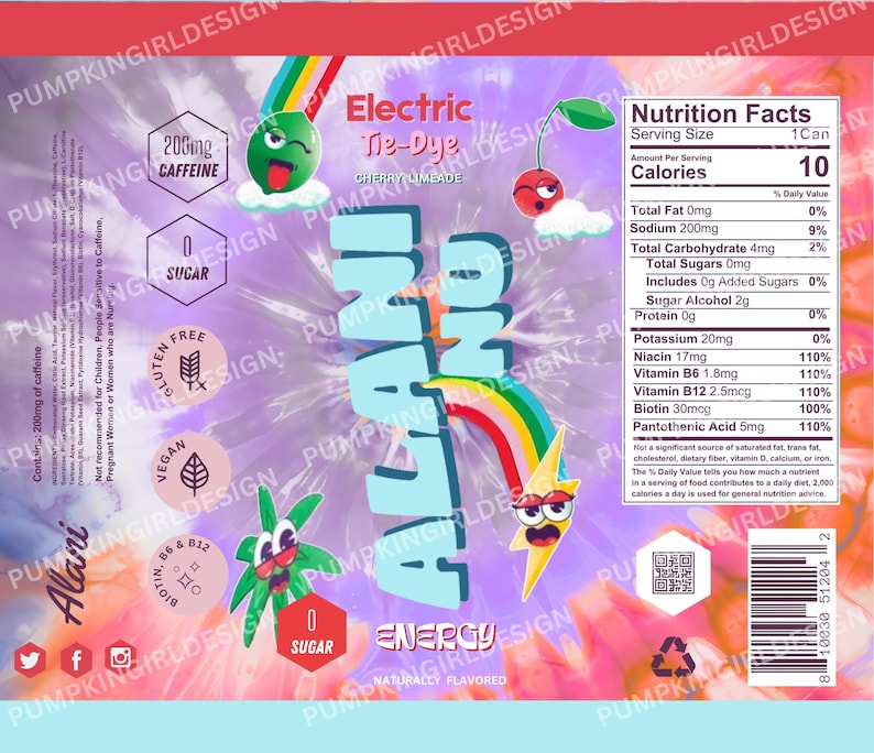 Alani Nu Energy Drink Tumbler Wrap Design 20oz - Etsy