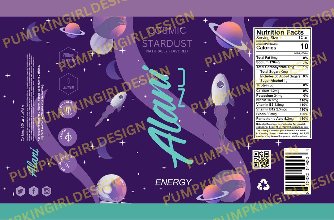Alani Nu Energy Drink 16oz Straight Tumbler Wrap - Etsy