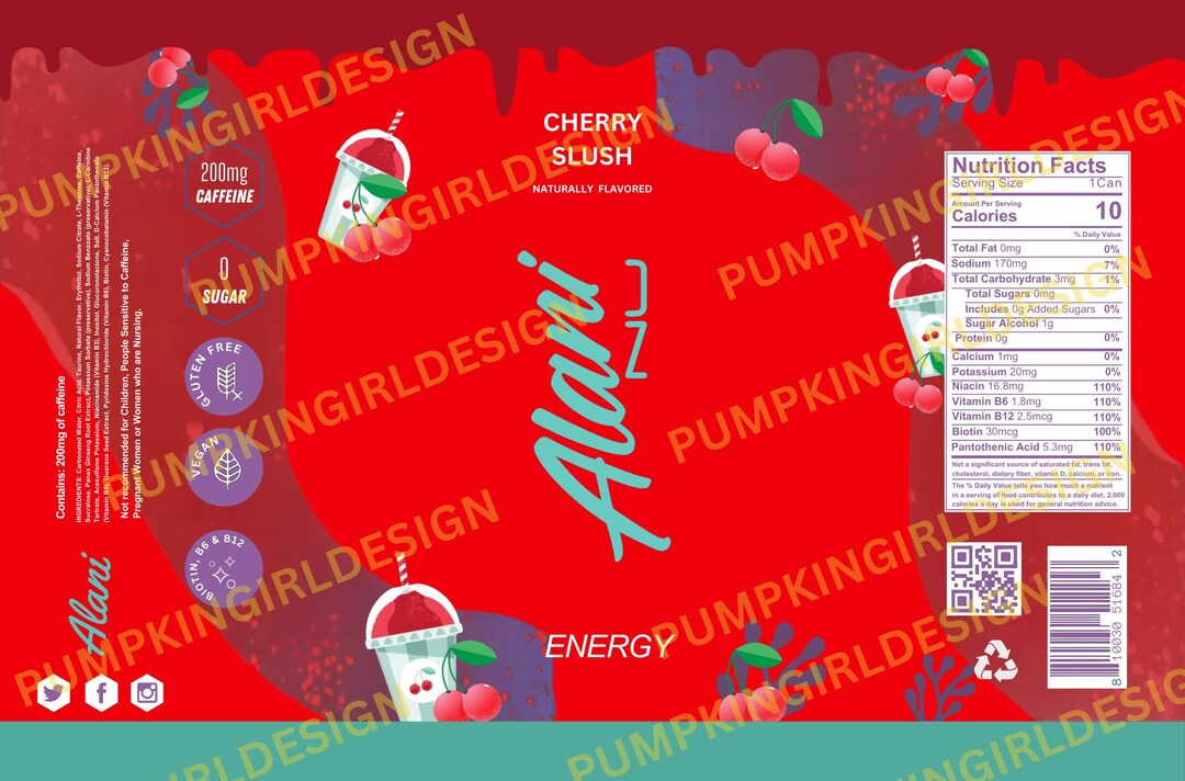 Alani Nu Energy Drink 16oz Straight Tumbler Wrap - Etsy