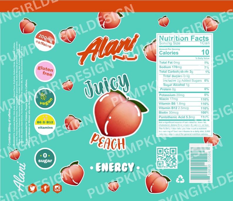 Alani Nu Energy Drink Tumbler Wrap 20oz - Etsy