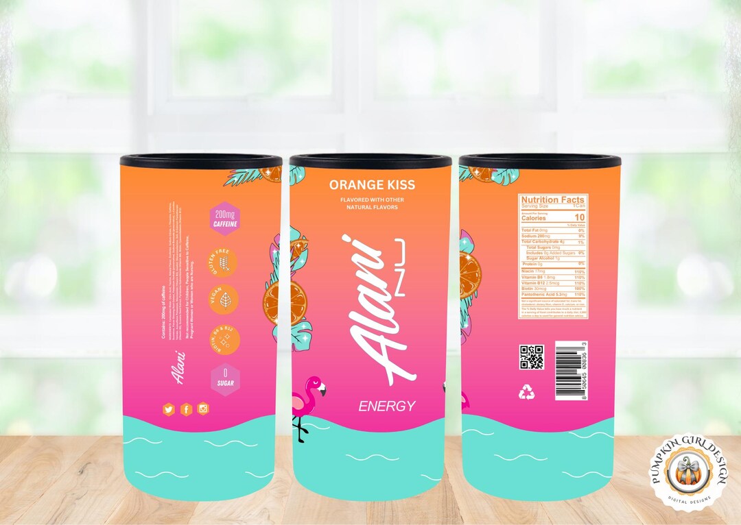 Alani Nu Energy Drink 12oz Skinny Can Cooler Design Wrap - Etsy
