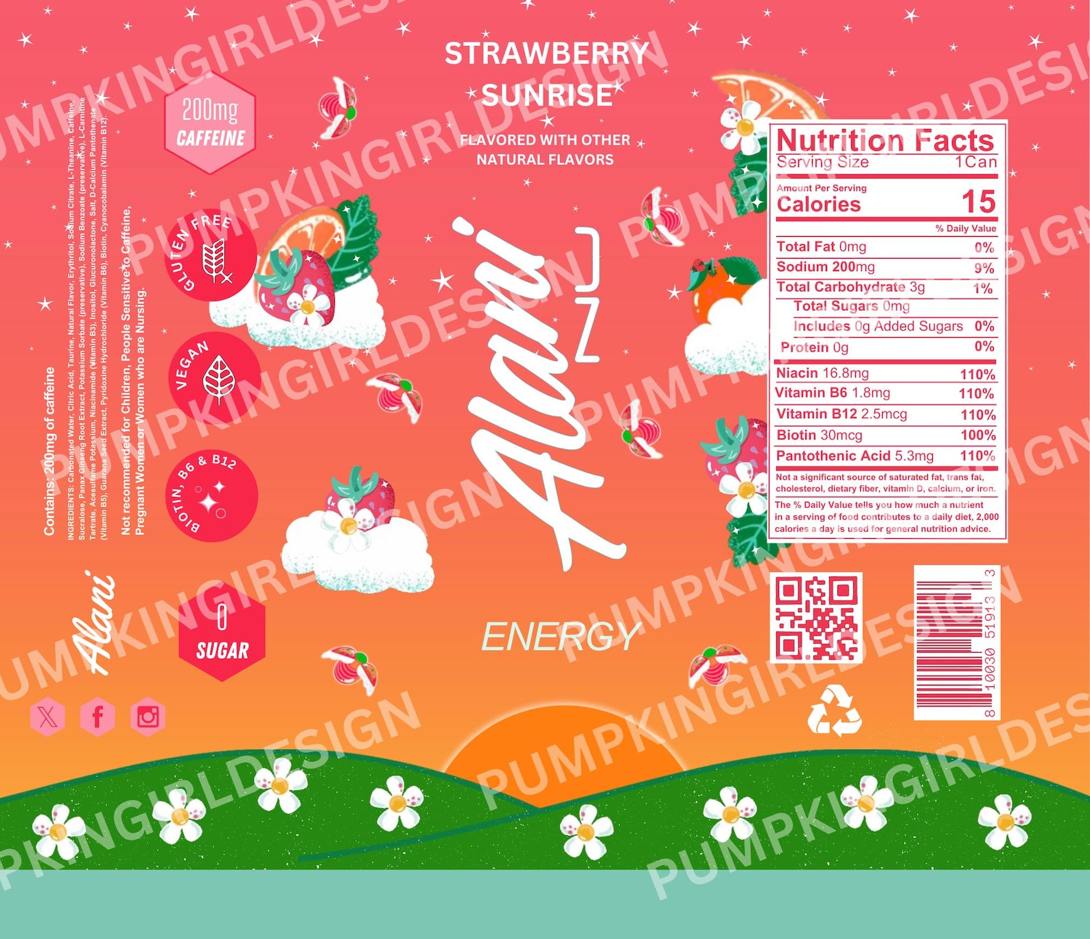 Alani Nu Energy Drink Tumbler Wrap 20oz - Etsy