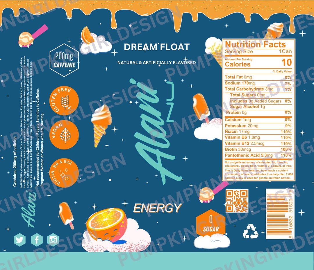 Alani Nu Energy Drink Tumbler Wrap 20oz - Etsy