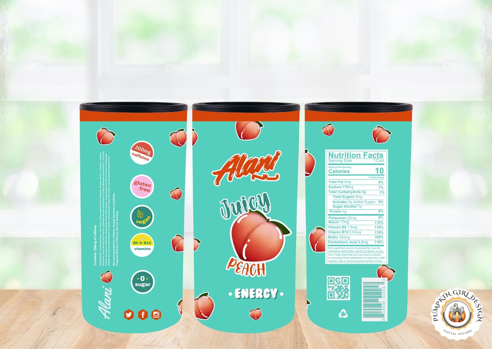 Alani Nu Energy Drink 12oz Skinny Can Cooler Design Wrap - Etsy