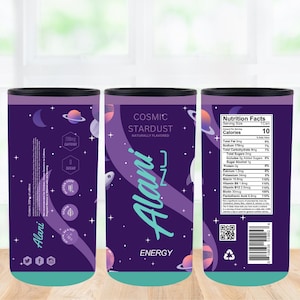 Alani Nu Energy Drink 12oz Skinny Can Cooler Design Wrap - Etsy
