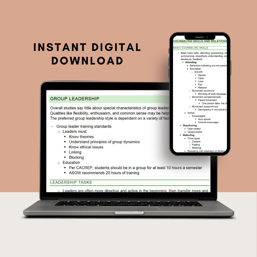 NCE, NCMHCE, and CPCE Comprehensive Study Guide - Etsy