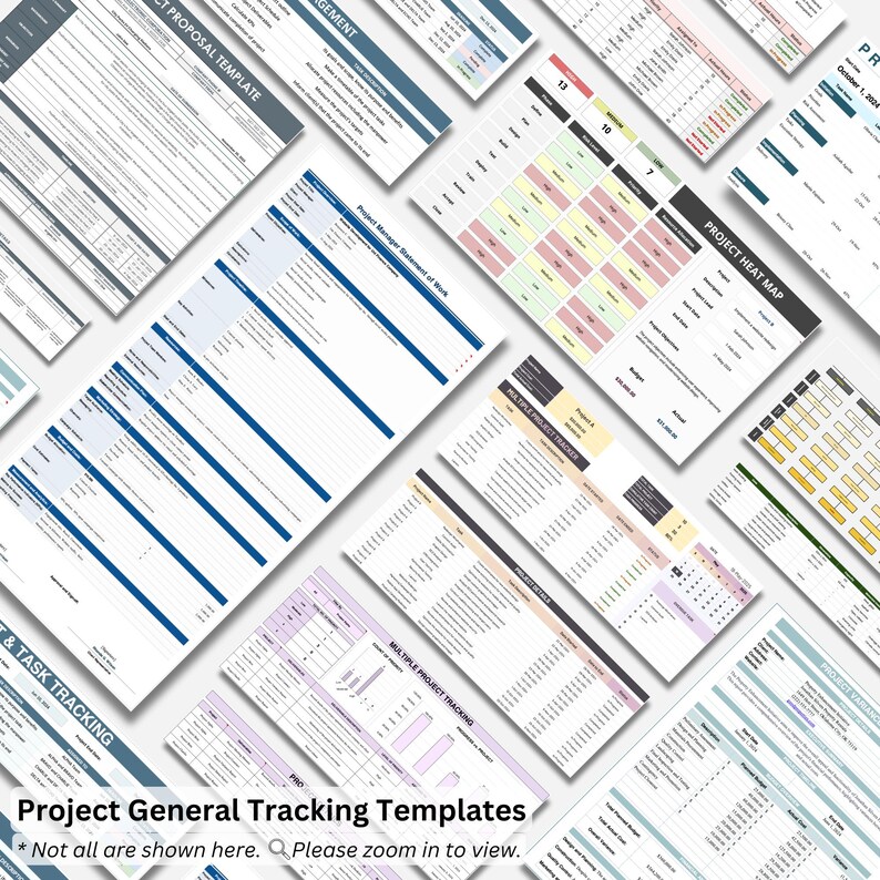 Excel Project Management Template Bundle: 100+ Automated Charts ...