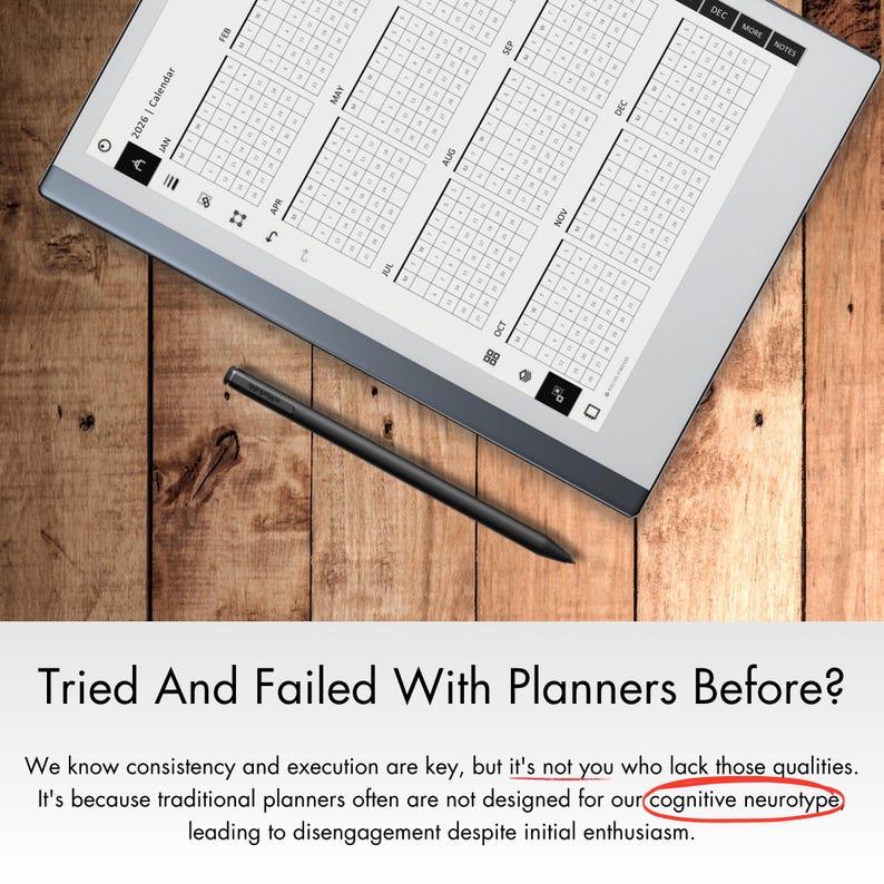 For Remarkable 2 - Template Planner for 2026 & 2027 (digital Download ...
