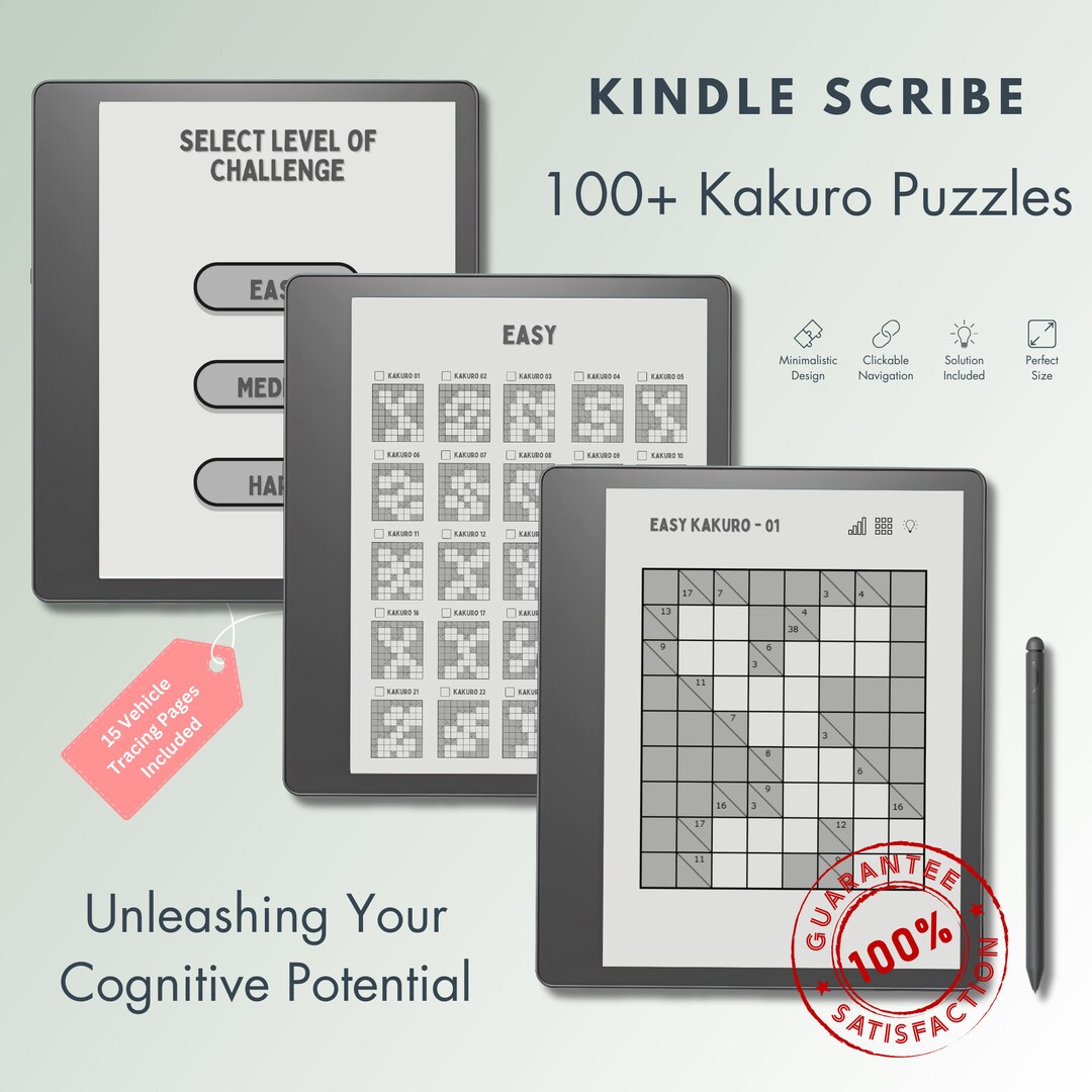 Kindle Scribe Kakuro Puzzles, Unleash Your Cognitive Potential With ...
