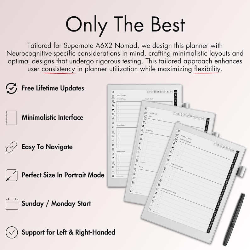 Supernote Nomad Template - Ultimate Digital Planner for 2026 and 2027 ...