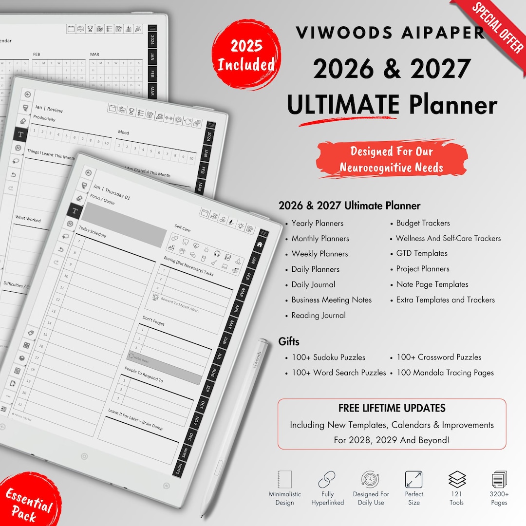 Viwoods Aipaper Templates - Viwoods Aipaper Planner for 2026 and 2027 ...