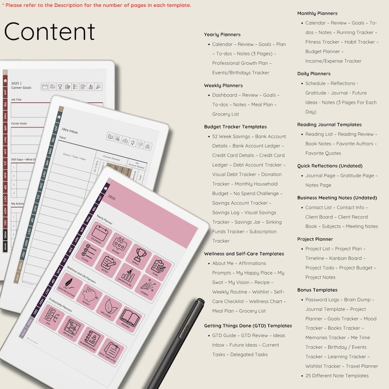 Remarkable Paper Pro Move Templates - Ultimate Planner for 2026 and ...