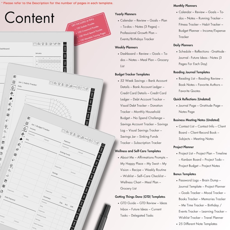 Supernote Nomad Template - Ultimate Digital Planner for 2026 and 2027 - Etsy