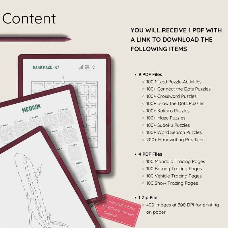 Kindle Scribe Colorsoft Puzzles Bundle: Sudoku, Mazes, Kakuro ...
