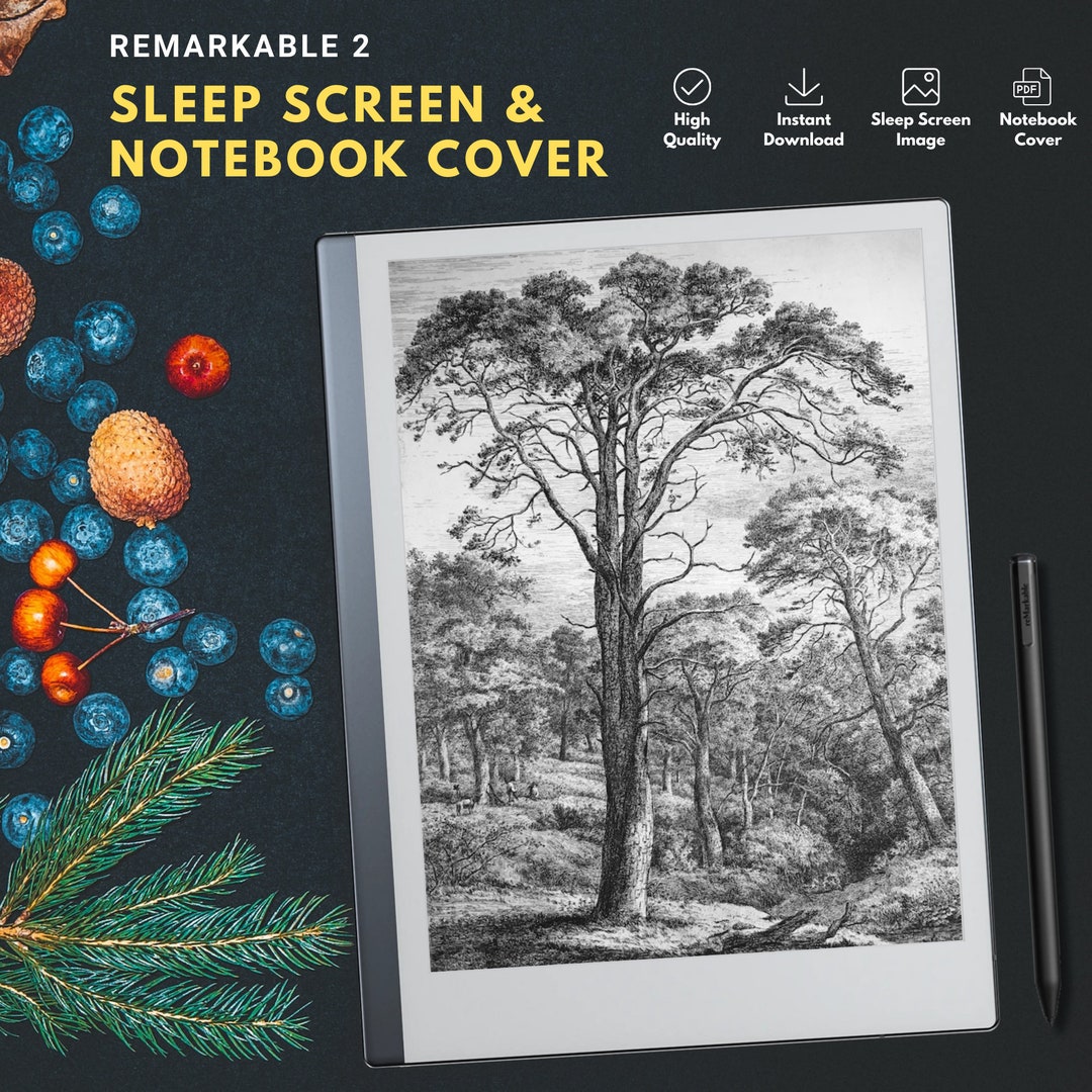 Remarkable 2 Sleep Screen & Notebook Cover Artwork, Pencil Hand-drawn ...