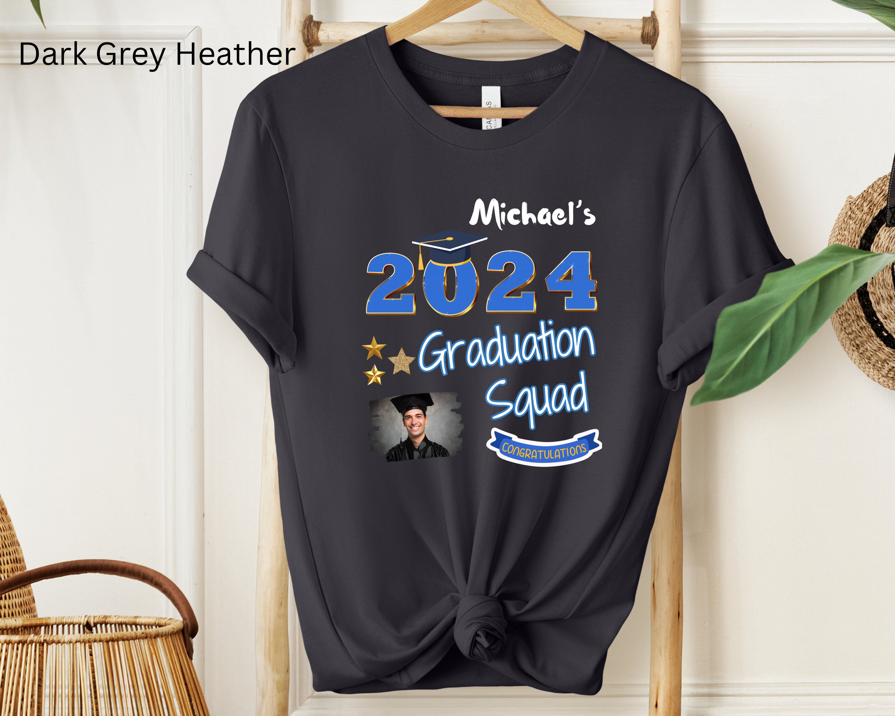 Custom Photo Graduation 2024 Shirt, Matching Family Graduate Shirt ...