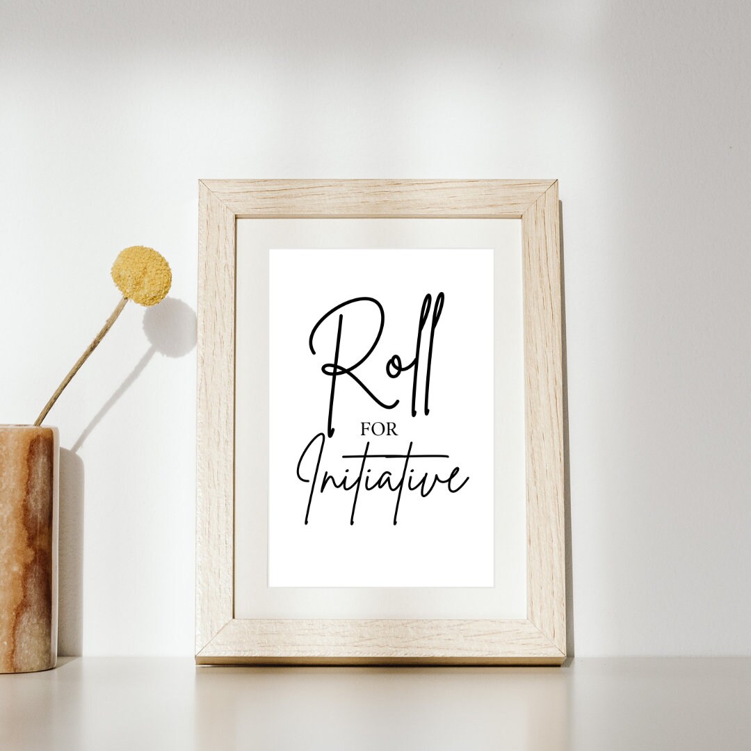 Dnd Roll for Initiative Digital Print Poster, Printable Dnd Poster Gift ...
