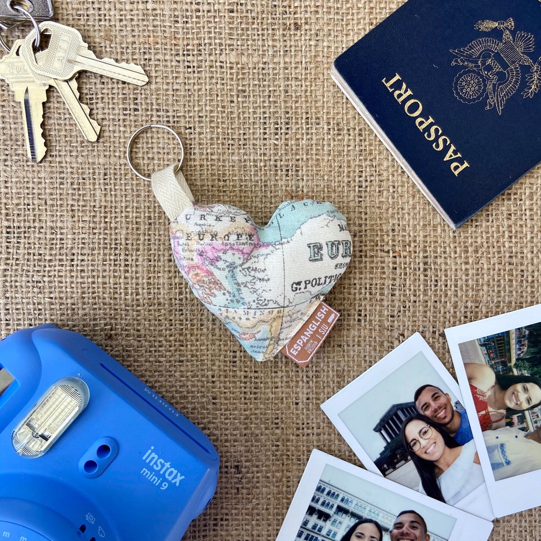 Travel Keychain, Traveler Keychain, Map Keychain, World Map Keychain ...