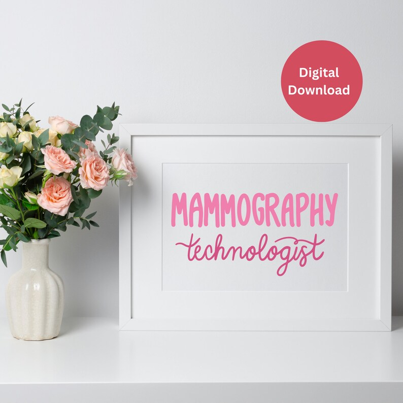 Mammography Tech SVG: Mammo Technologist Gift, Breast Cancer Awareness ...