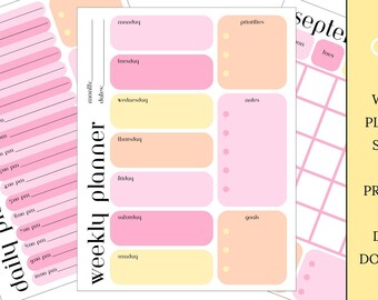 12 Month Planner, Printable, Digital Download - Etsy