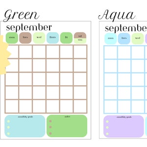 12 Month Planner, Printable, Digital Download - Etsy