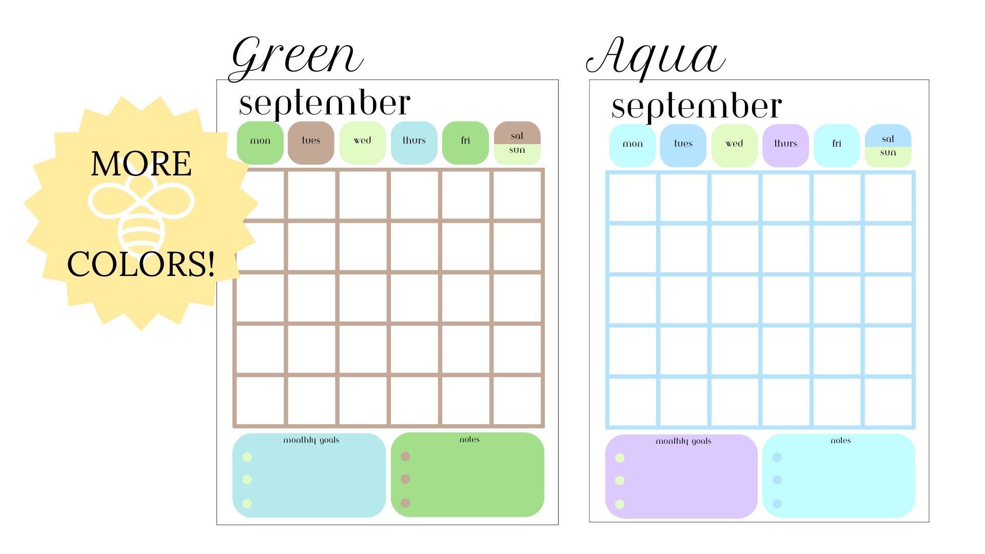 12 Month Planner, Printable, Digital Download - Etsy