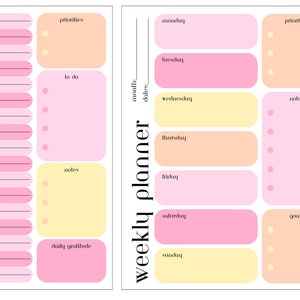 12 Month Planner, Printable, Digital Download - Etsy