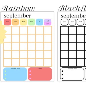 12 Month Planner, Printable, Digital Download - Etsy