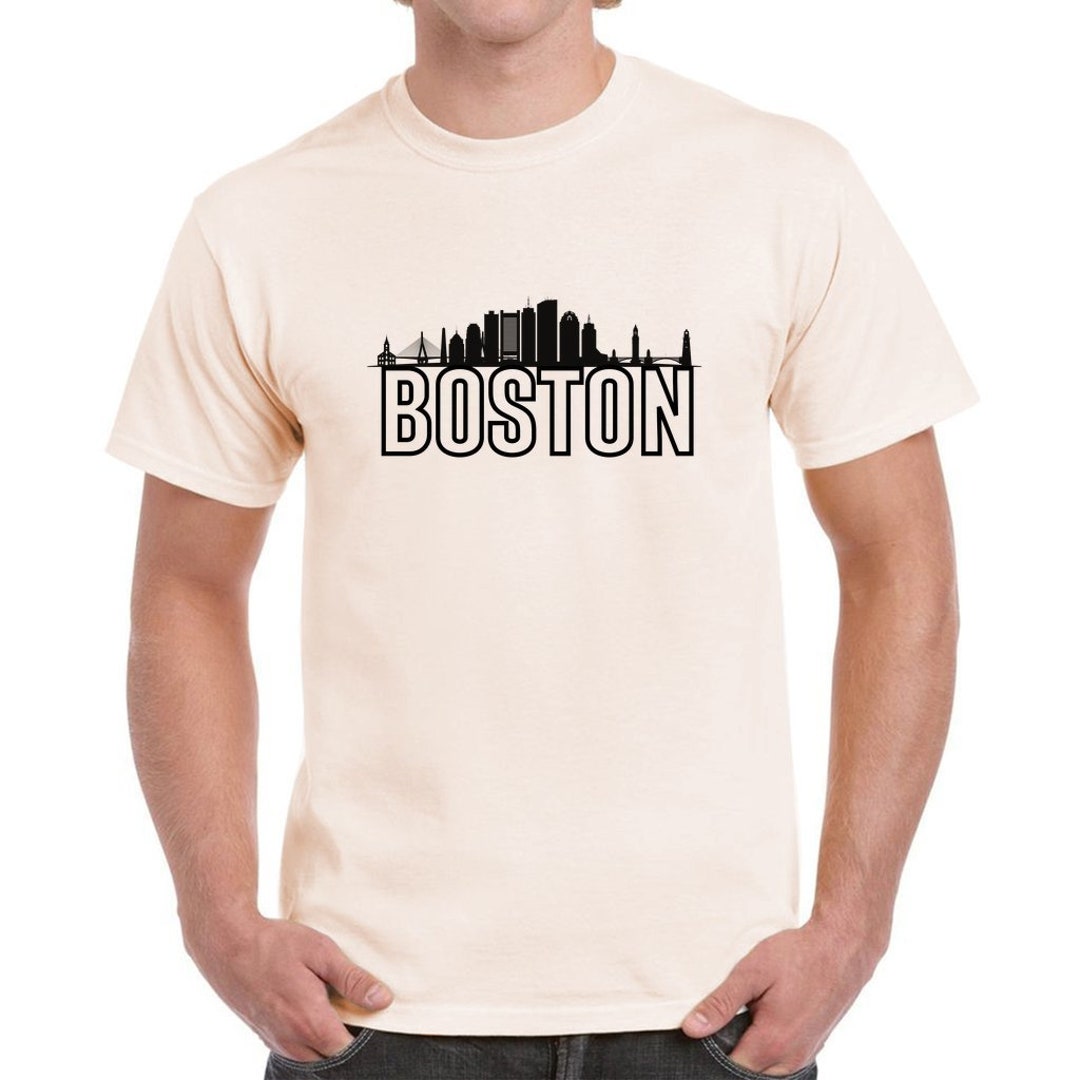 Boston Mass T-shirt Boston Skyline T-shirt Boston Tee - Etsy