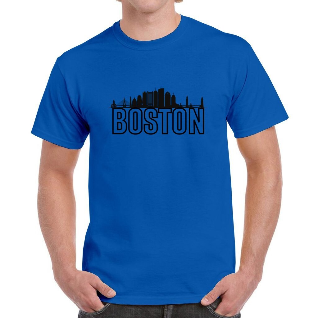 Boston Mass T-shirt Boston Skyline T-shirt Boston Tee - Etsy