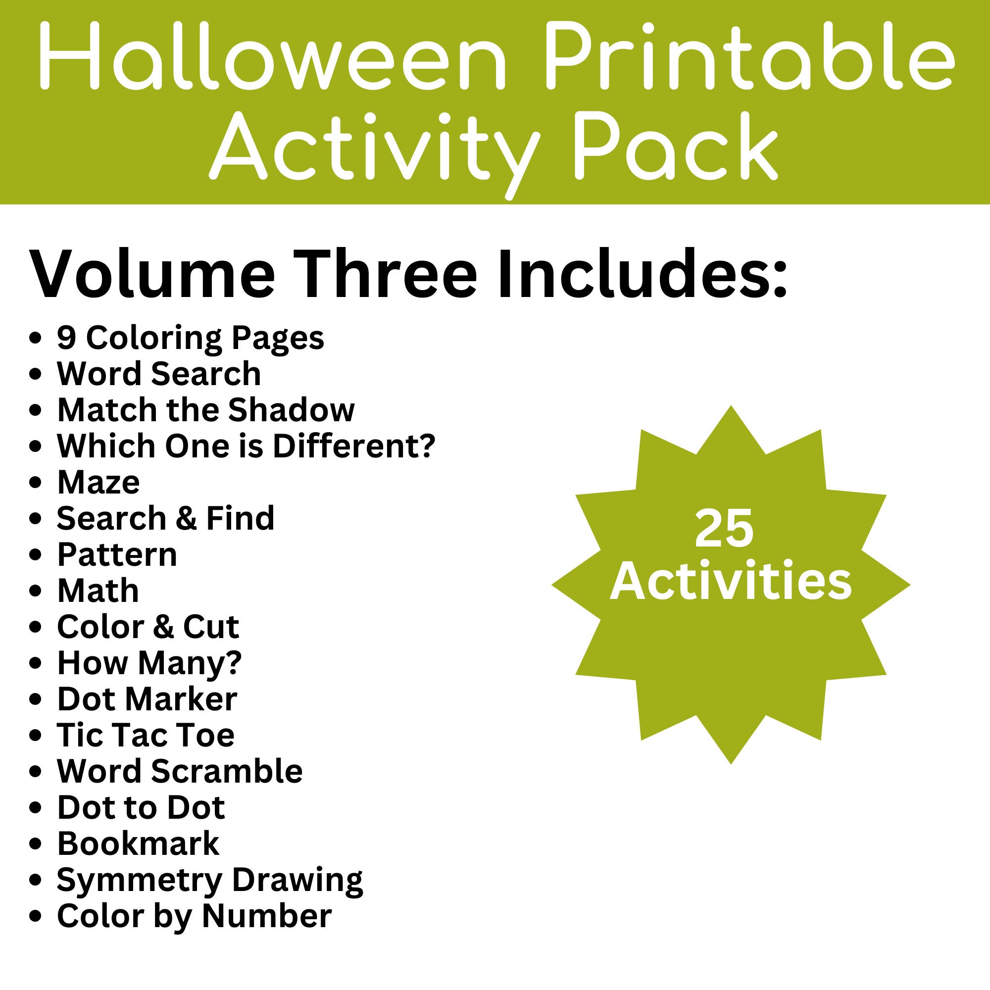Halloween Printable Activities for Kids, Coloring Pages, Word Search ...