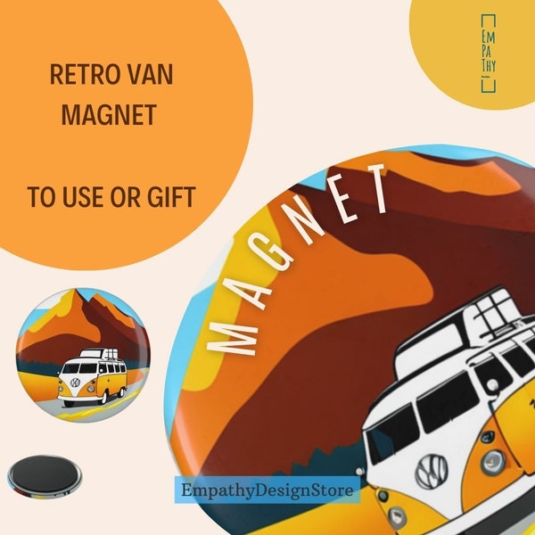 Round Van Magnet - Etsy
