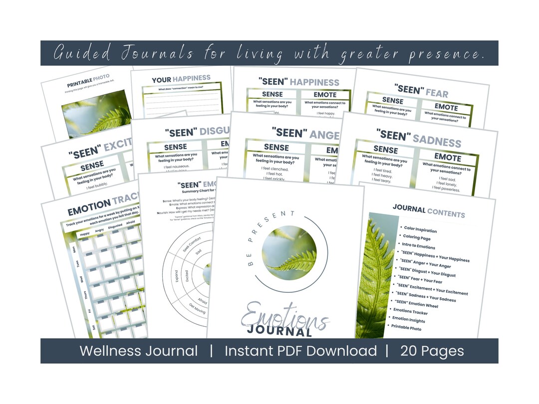 Guided Wellness Journal With Self-care Planning a - Etsy