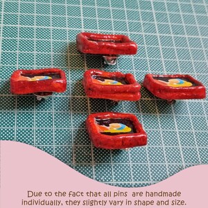 Girl With A Pearl Earring Pin, Polymer Clay Pin, Cute Handmade Painting ...