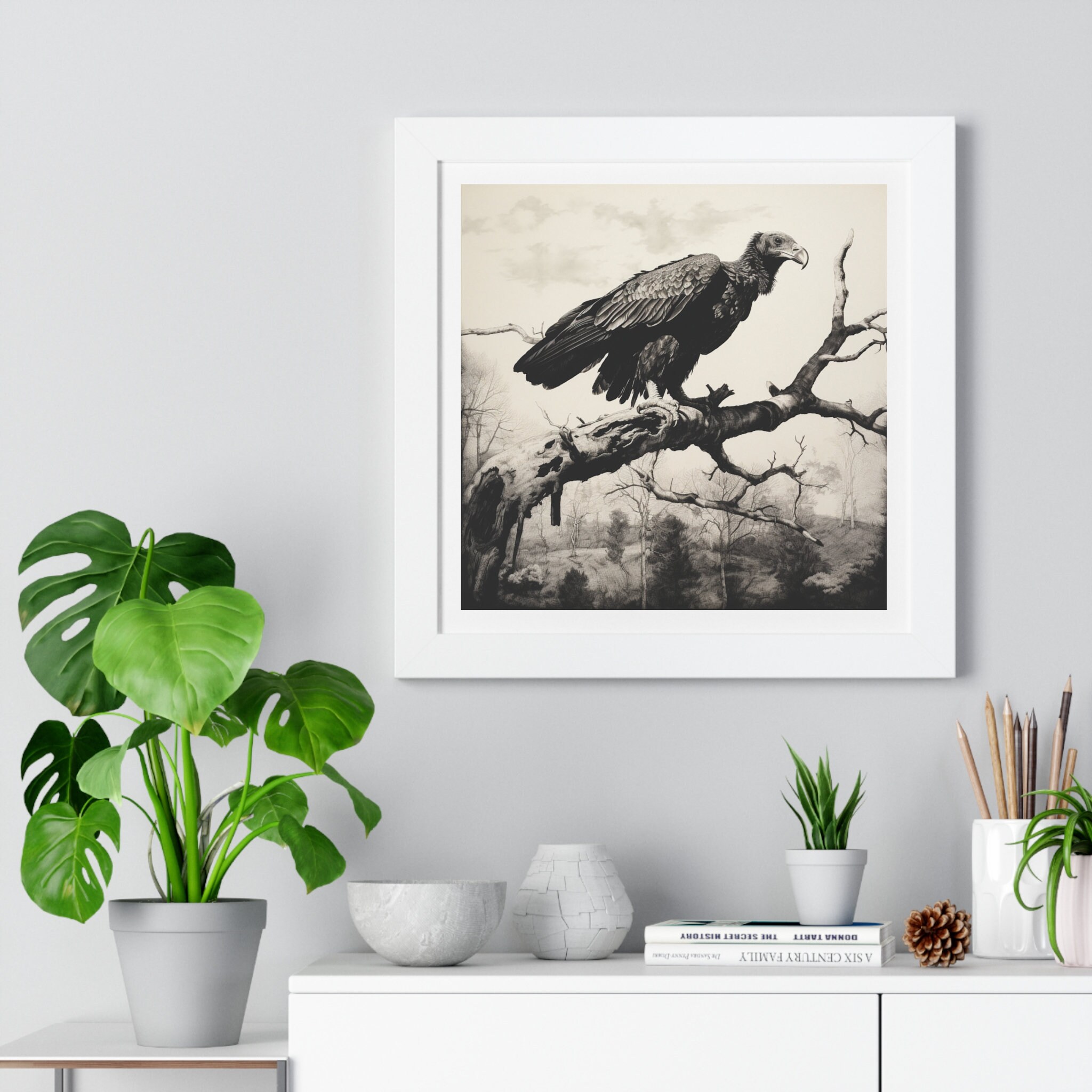 Turkey Vulture Drawing Print Nature Art Turkey Vulture Print Black and ...