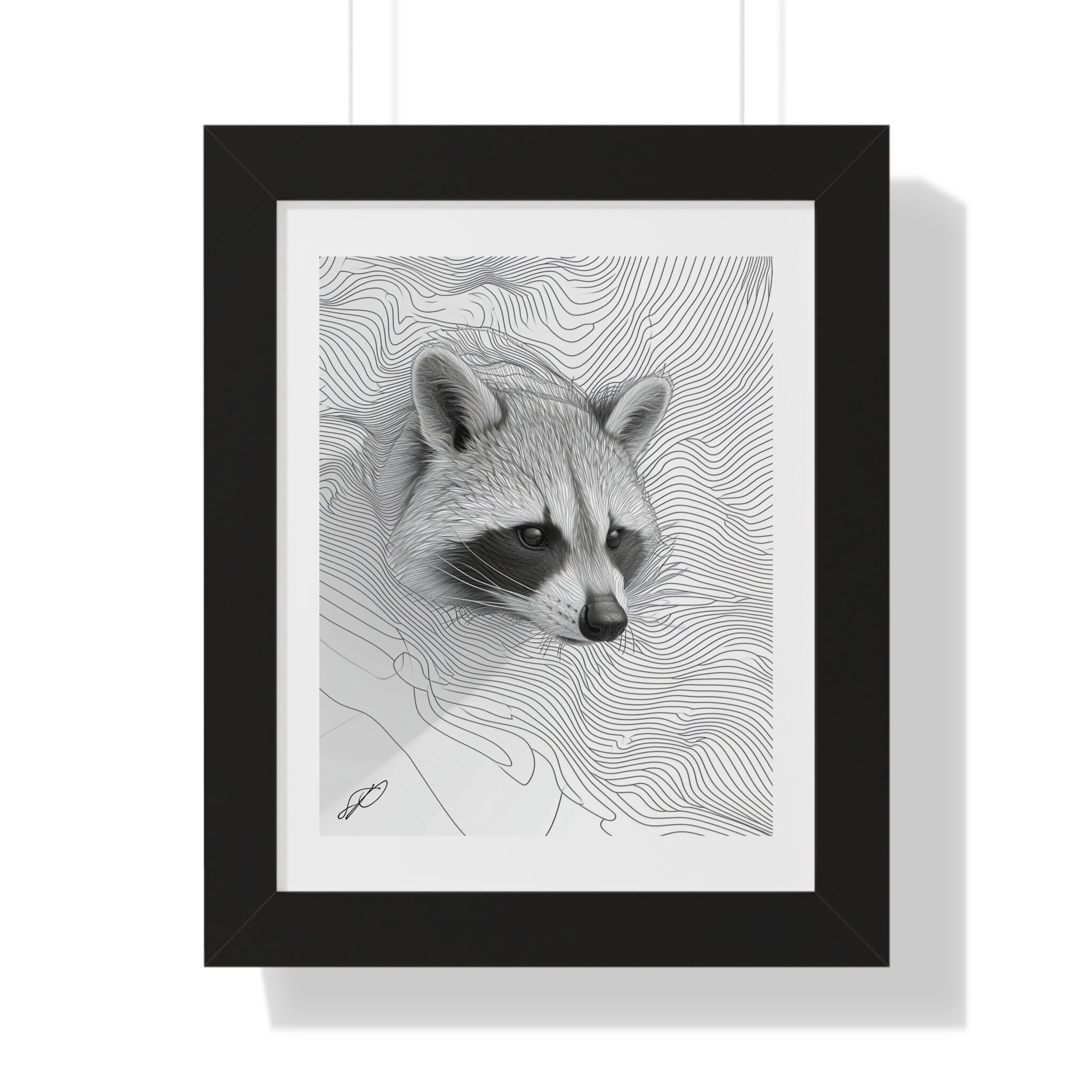 Raccoon Print Raccoon Drawing Lover Raccoon Art Painting Raccoon Gift ...