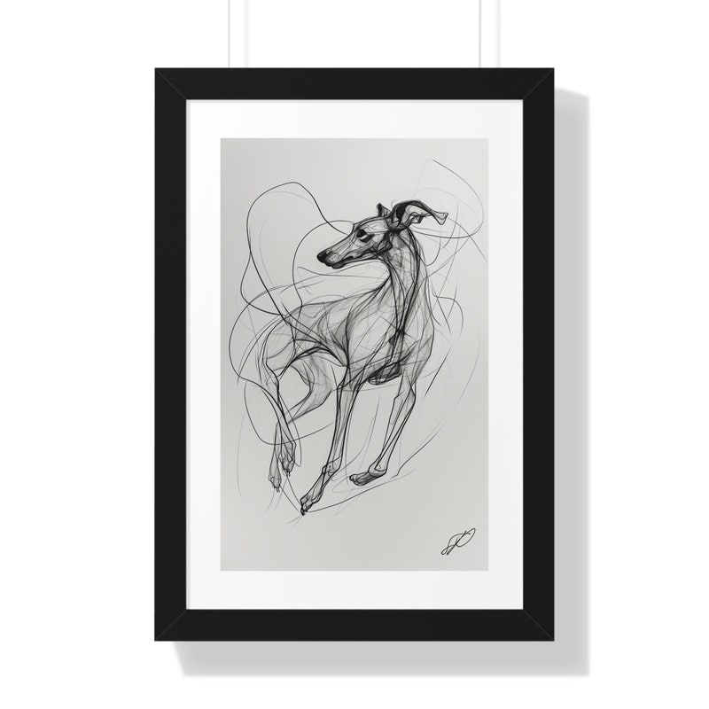 Greyhound Drawing - Etsy