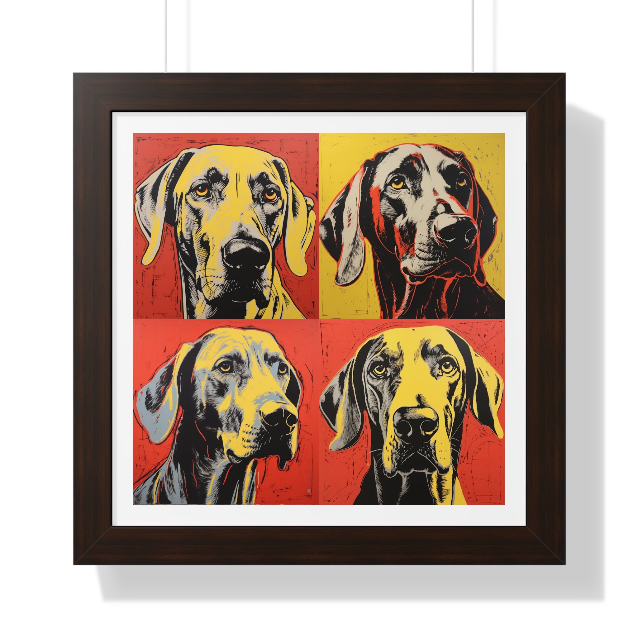 Great Dane Pop Art Dog Lover Gift Puppy Art Dog Linocut Trending Great ...