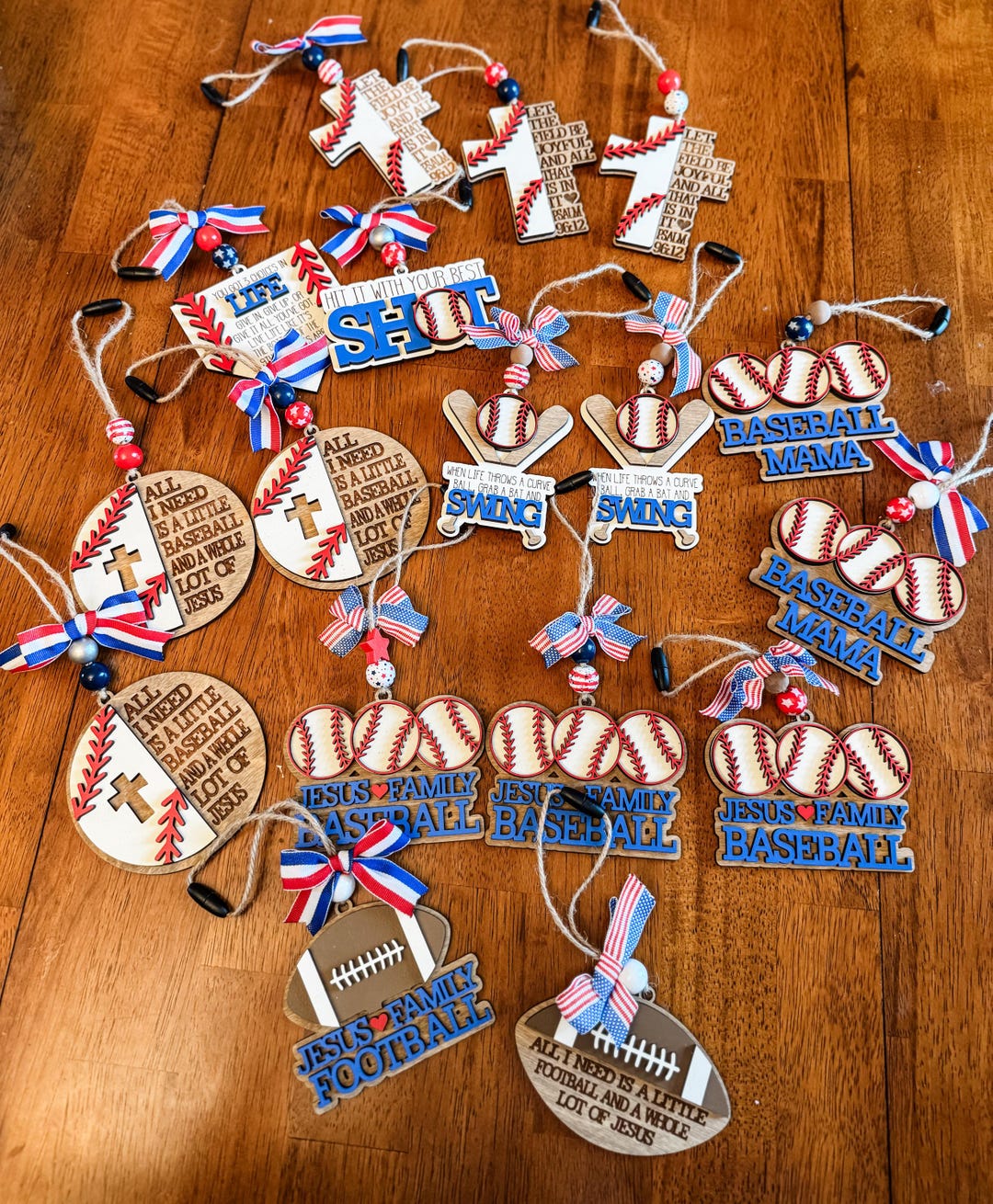 Baseball Car Charms (more!) - Etsy