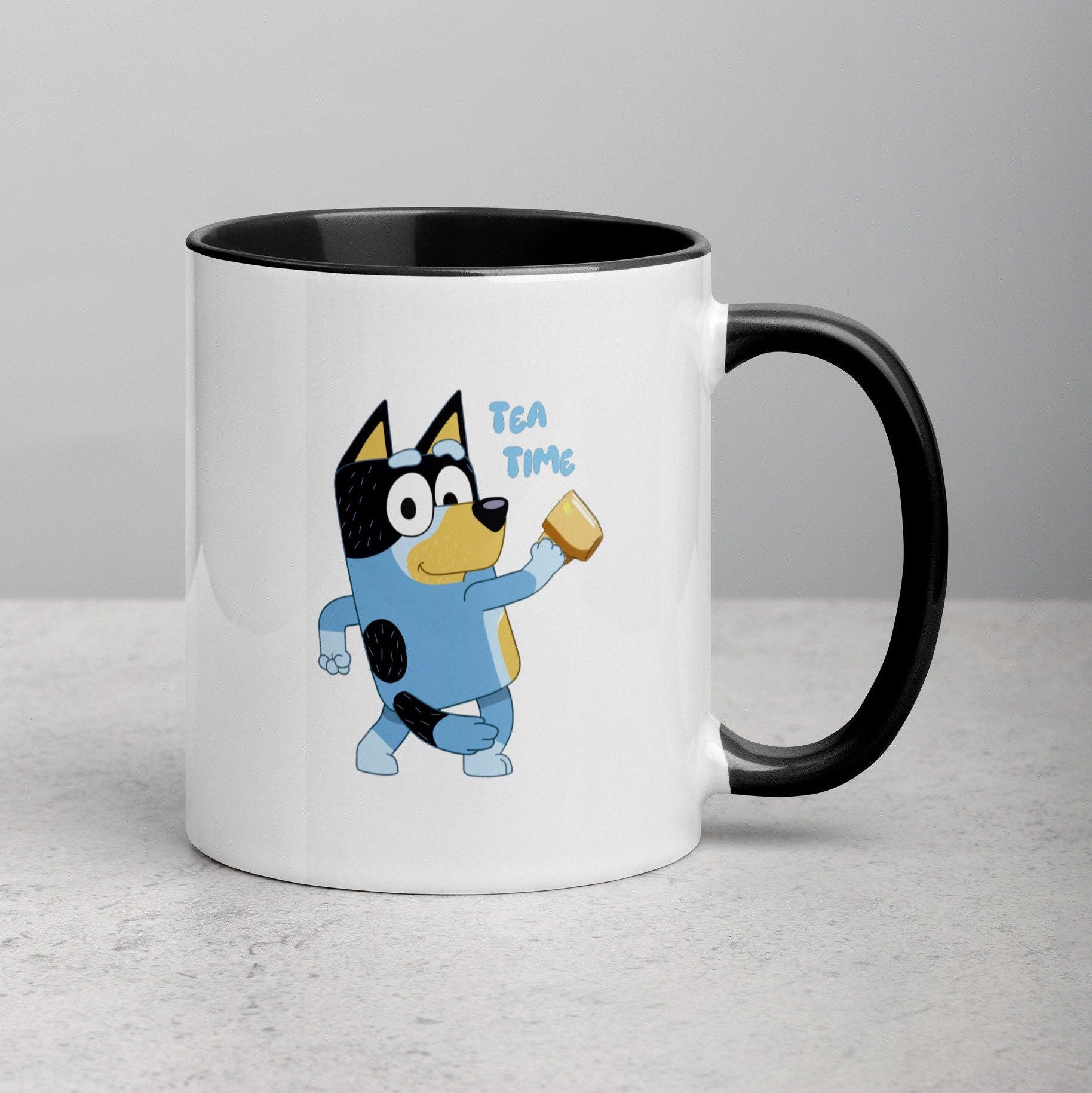 BlueyDad - Bandit Heeler Tea Time Mug, BlueyDad Cartoon Coffee Cup sold ...