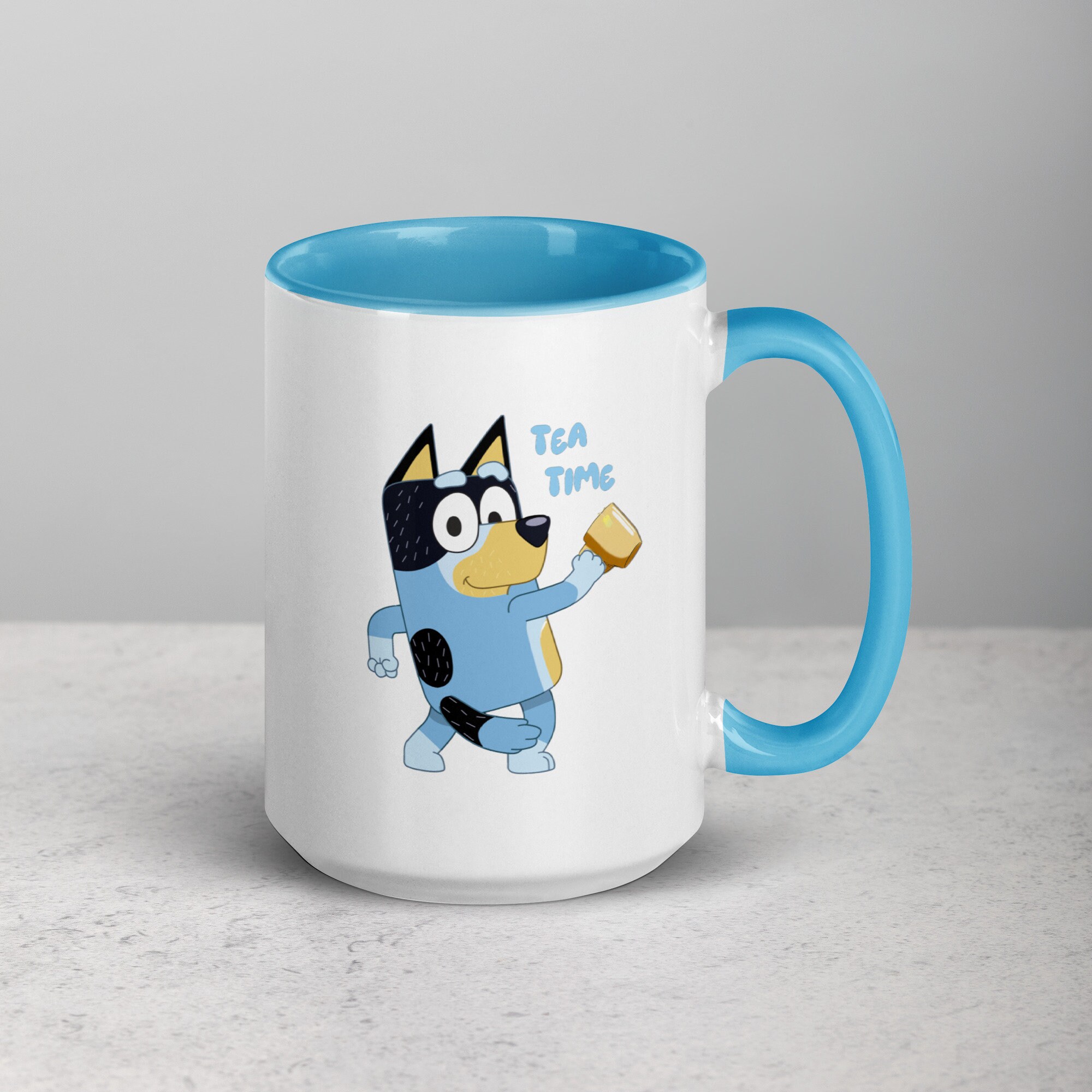 BlueyDad - Bandit Heeler Tea Time Mug, BlueyDad Cartoon Coffee Cup sold ...