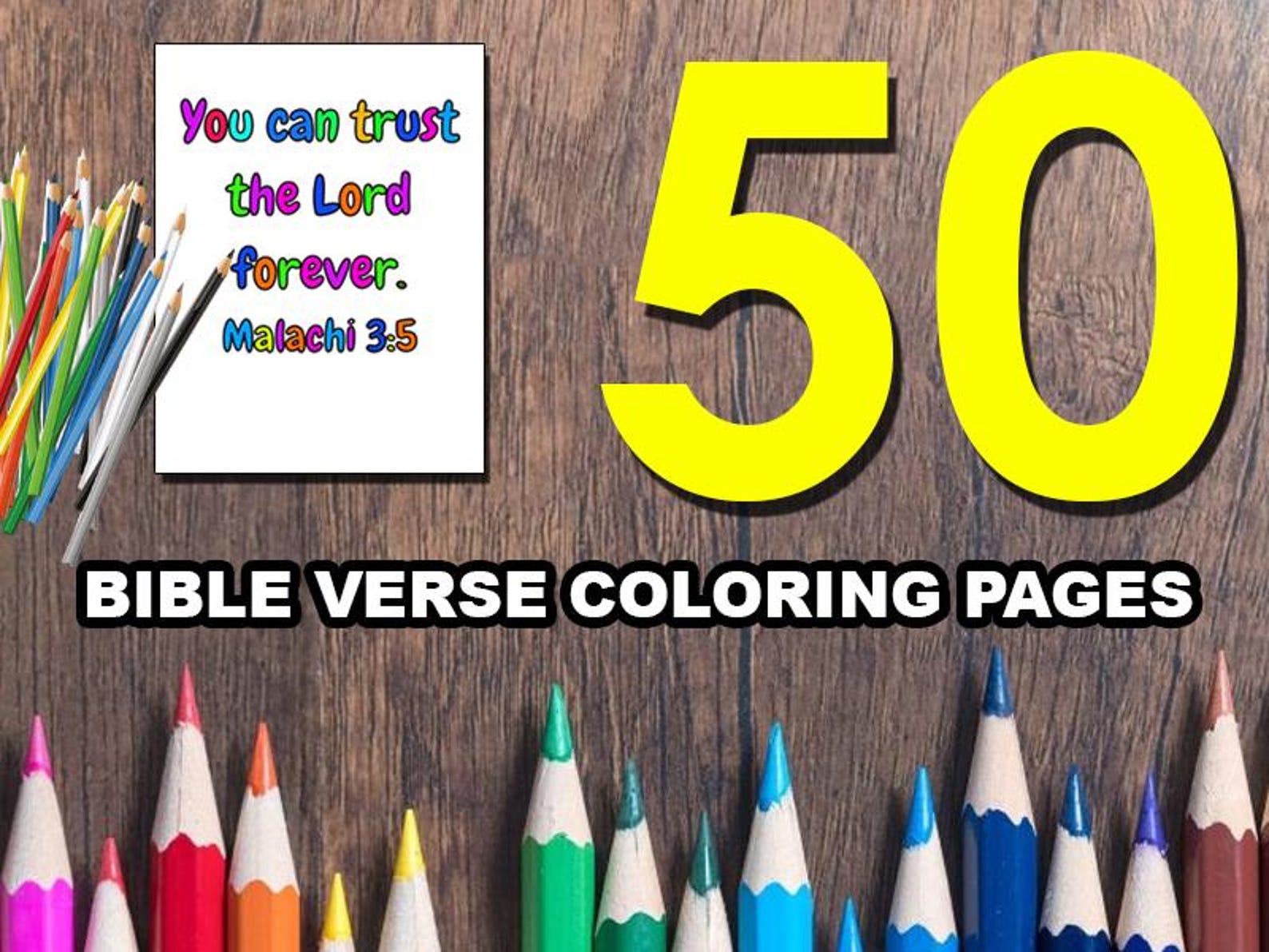 50 Bible Verse Coloring Pages Christian Coloring Sheets Hand-lettered ...