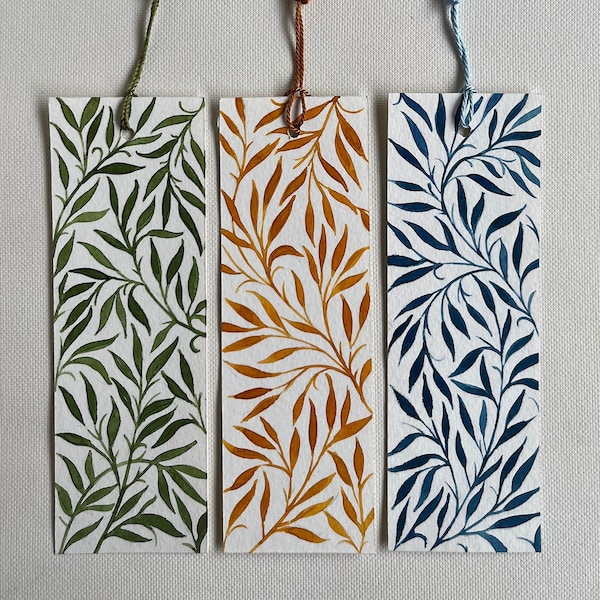 Blue Abstract Bookmarks set of 3 Handmade Bookmarks, Acrylic Bookmarks ...