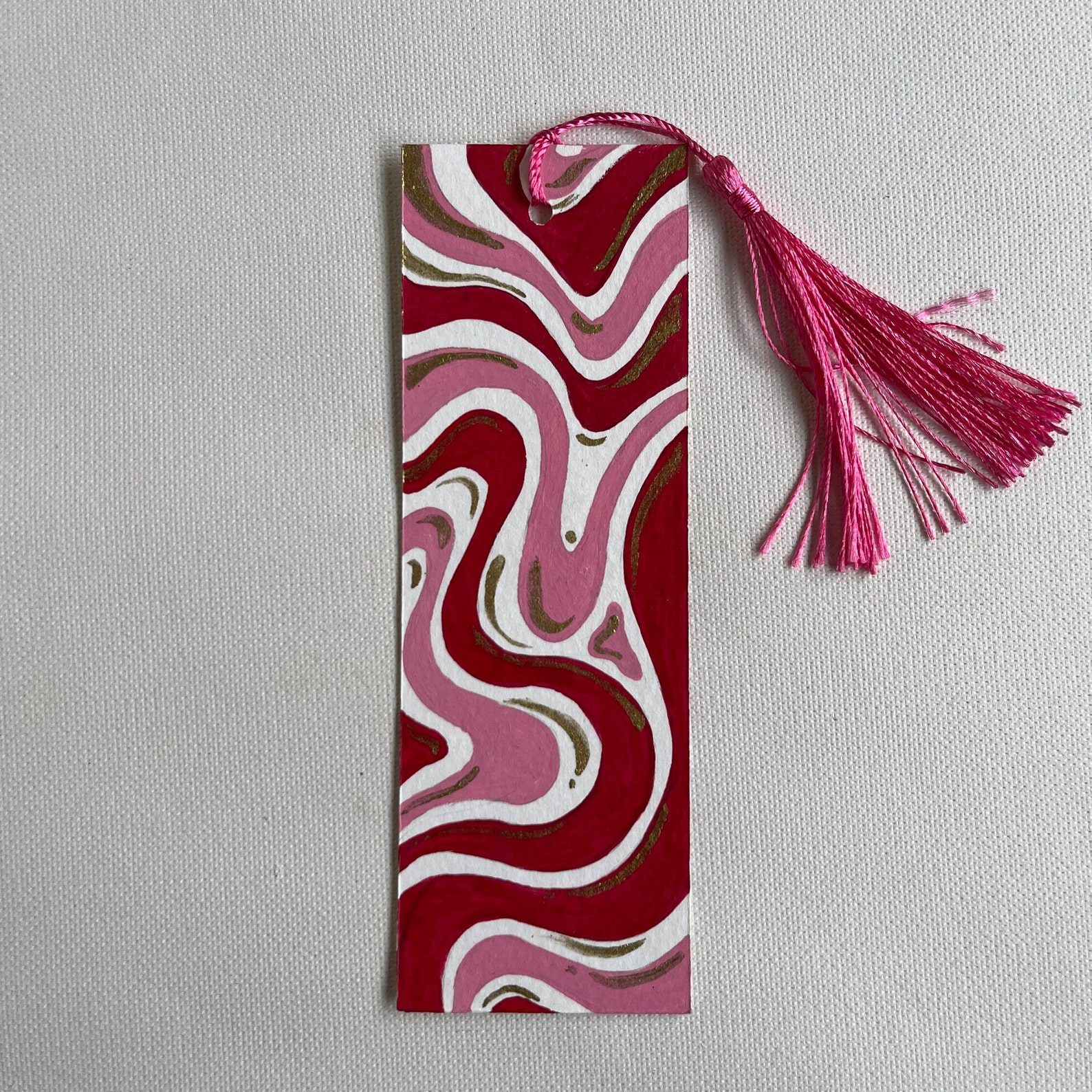 Pink Abstract Bookmarks (set of 3) - Handmade Bookmarks, Acrylic ...