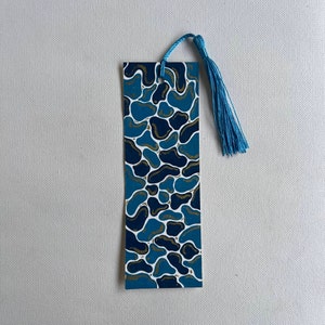 Blue Abstract Bookmarks (set of 3) - Handmade Bookmarks, Acrylic ...