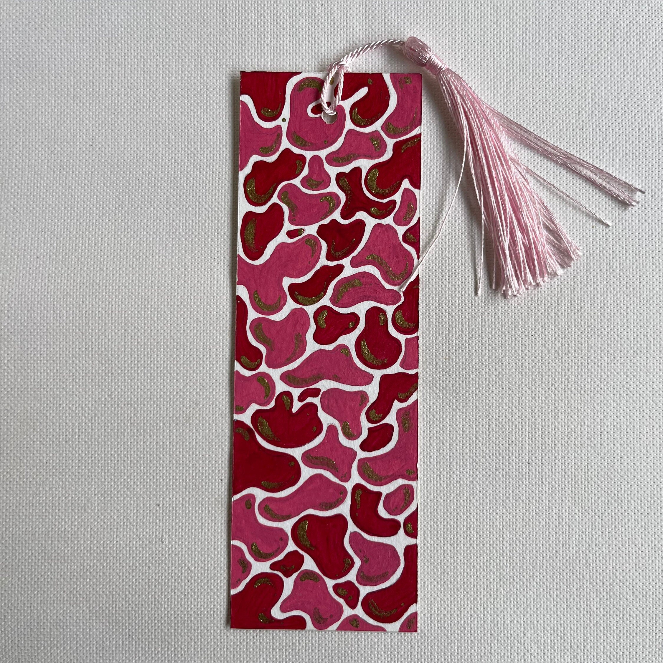 Pink Abstract Bookmarks (set of 3) - Handmade Bookmarks, Acrylic ...