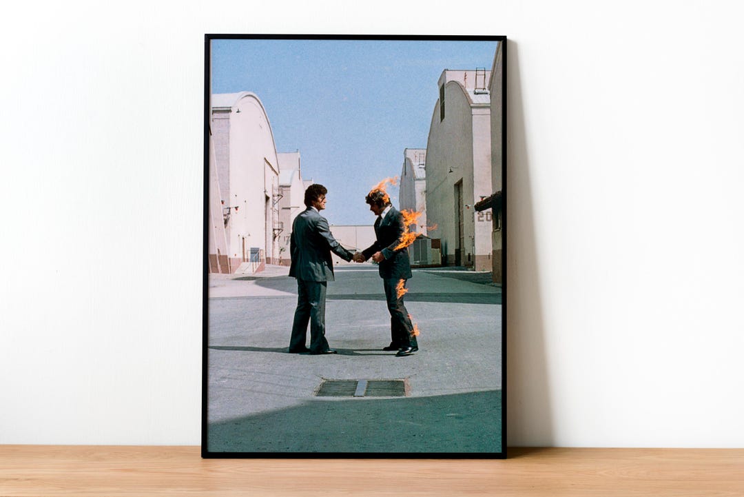 Surreal Industrial Handshake Art Print | Retro 70s Movie Vibe (digital ...