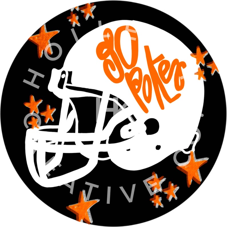 Go Pokes Helmet 3" Gameday Button - Etsy