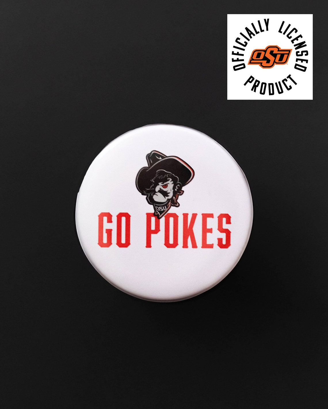 Go Pokes Shadow Pete 3" Gameday Button© - Etsy