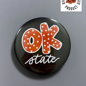OK State 3" Gameday Button© - Etsy